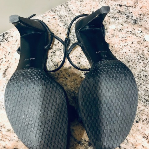 Prada | Shoes | Prada Womens Leather Sandals Gold Chain Shoes | Poshmark